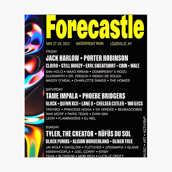 "Forecastle Festival 2022 Line-Up" Photographic Print for Sale by ...