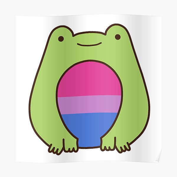 "Bisexual Pride Flag Frog" Poster for Sale by FrogsInTheDale | Redbubble