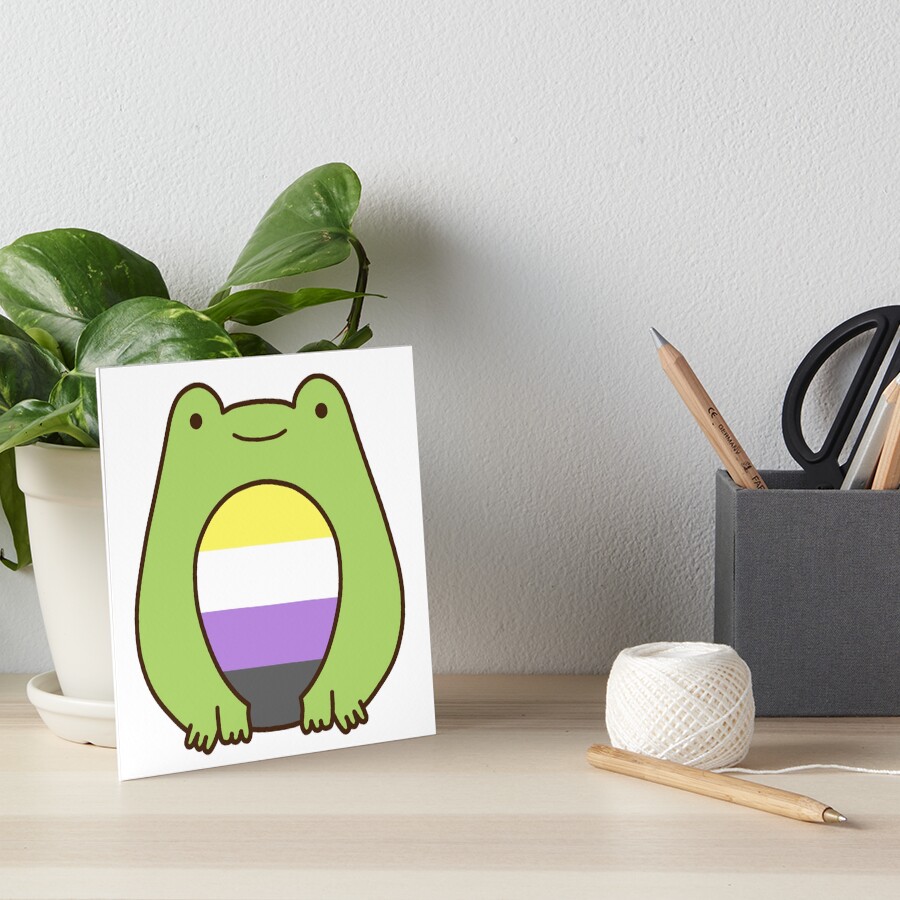 "Non-binary Pride Flag Frog" Art Board Print by FrogsInTheDale | Redbubble
