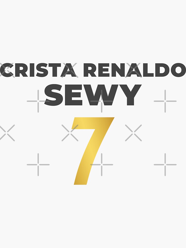 ""Crista Renaldo" Sewy 7 (Gray - Gold 7) - Funny 2022 Meme" Sticker for Sale by FilipeFerreira ...