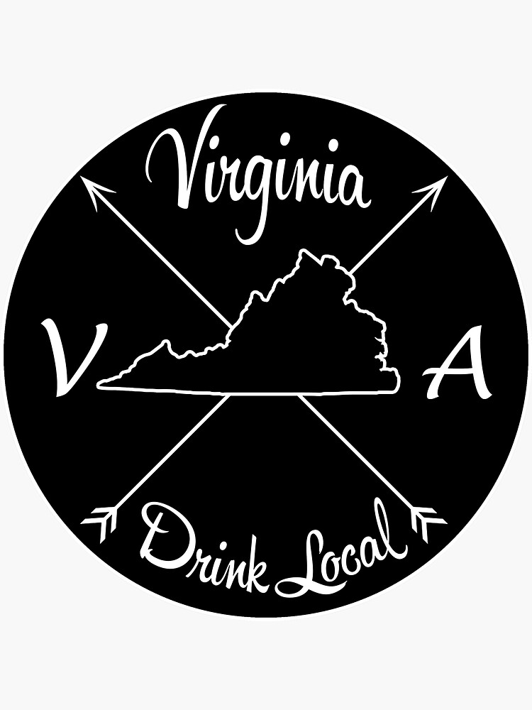 "Virginia Drink Local VA" Sticker by mindofstate | Redbubble