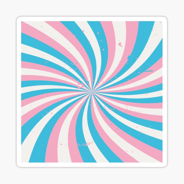 "Trans flag spiral design, sunburst" Sticker for Sale by retrippy ...