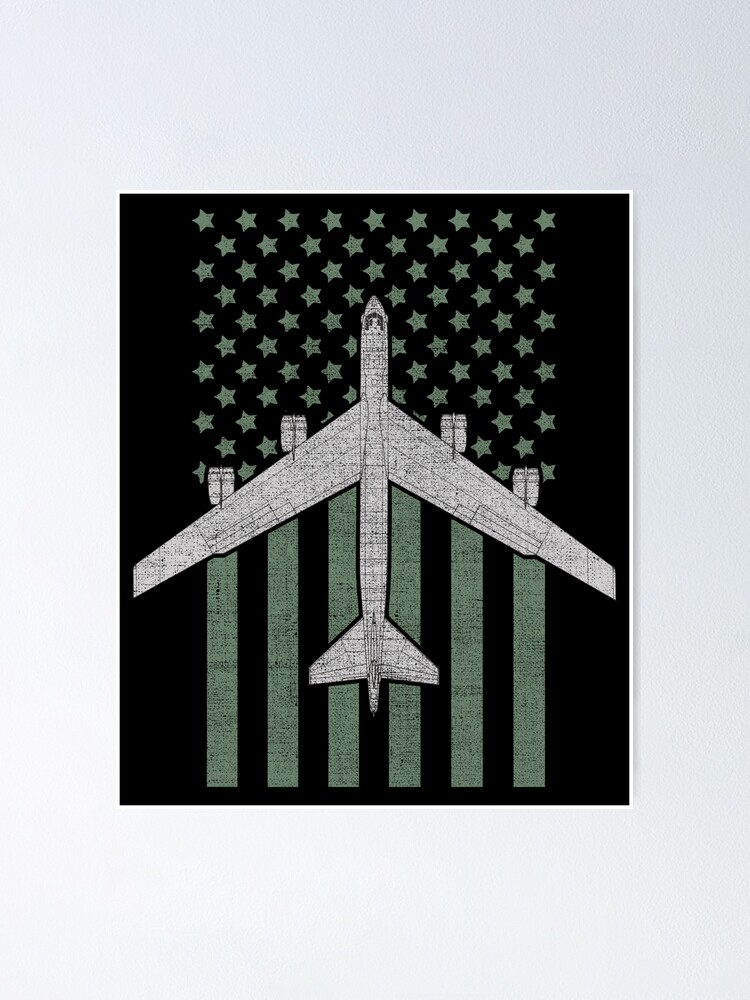 "B52 Stratofortress Strategic Bomber US Military Aircraft #2248" Poster ...