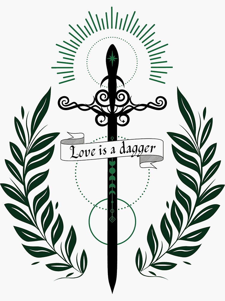 "Loki - love is a dagger" Sticker for Sale by Eccobella | Redbubble