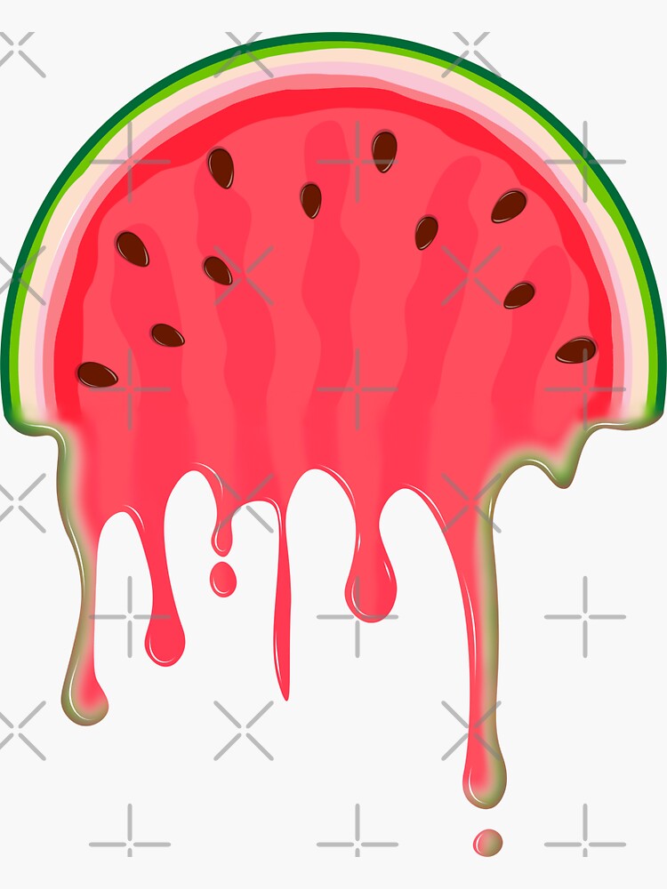 "Dripping Watermelon" Sticker for Sale by Reelippy | Redbubble