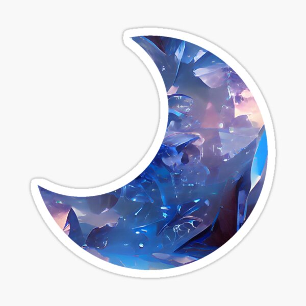 "Crystal Blue Moon" Sticker for Sale by AstraLowelle | Redbubble