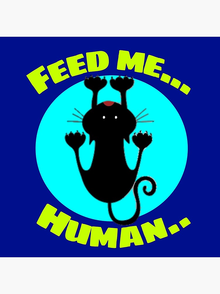 "Feed me human funny cat meme" Poster by JJMasters | Redbubble