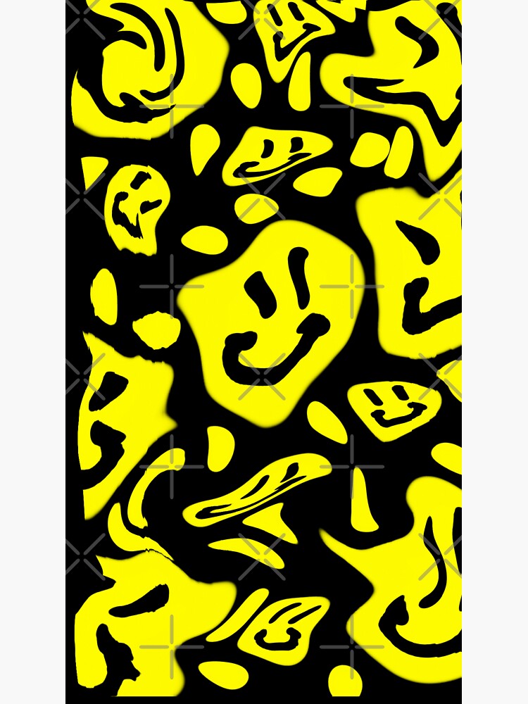 "swirly smiley faces" Sticker for Sale by MooseCase | Redbubble