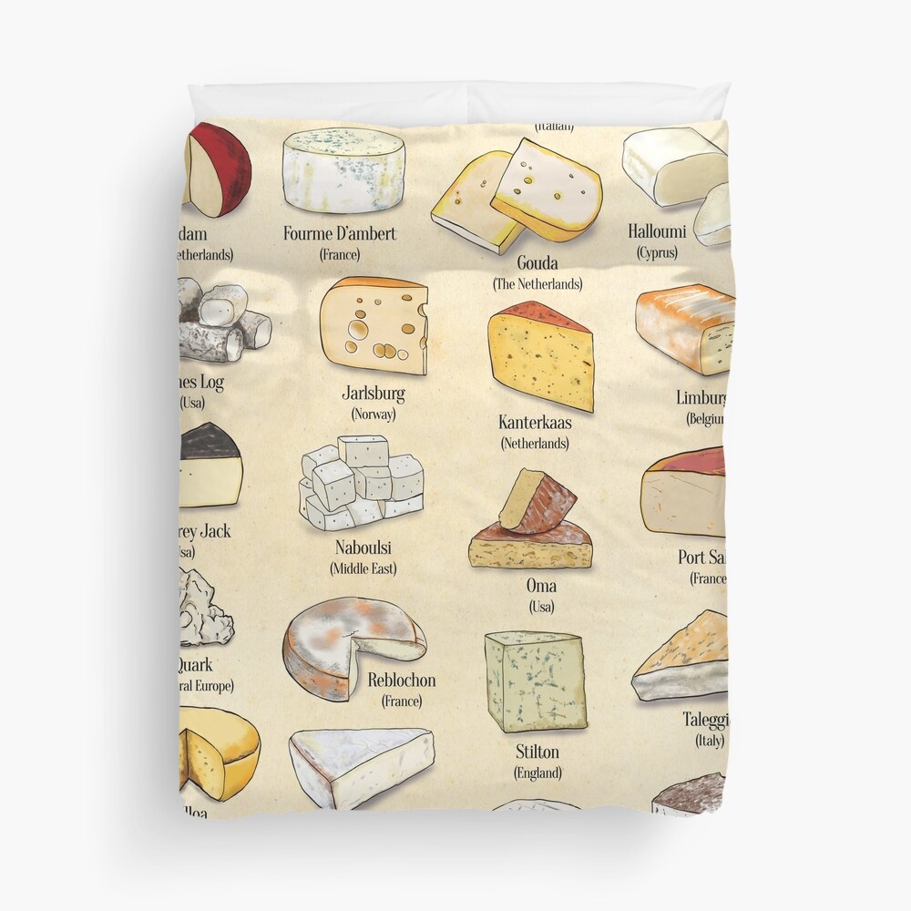 "A-Z of Cheese, Cheese Alphabet" Poster for Sale by Highdown73 | Redbubble