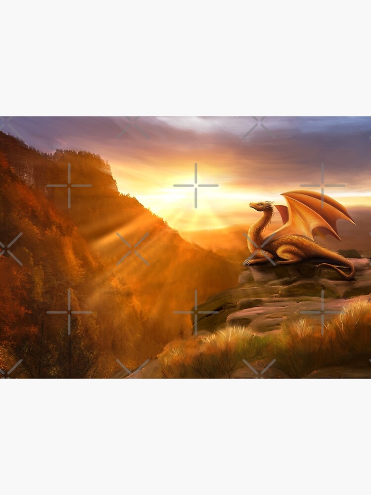 "Sunset dragon" Poster for Sale by SaplingArt | Redbubble