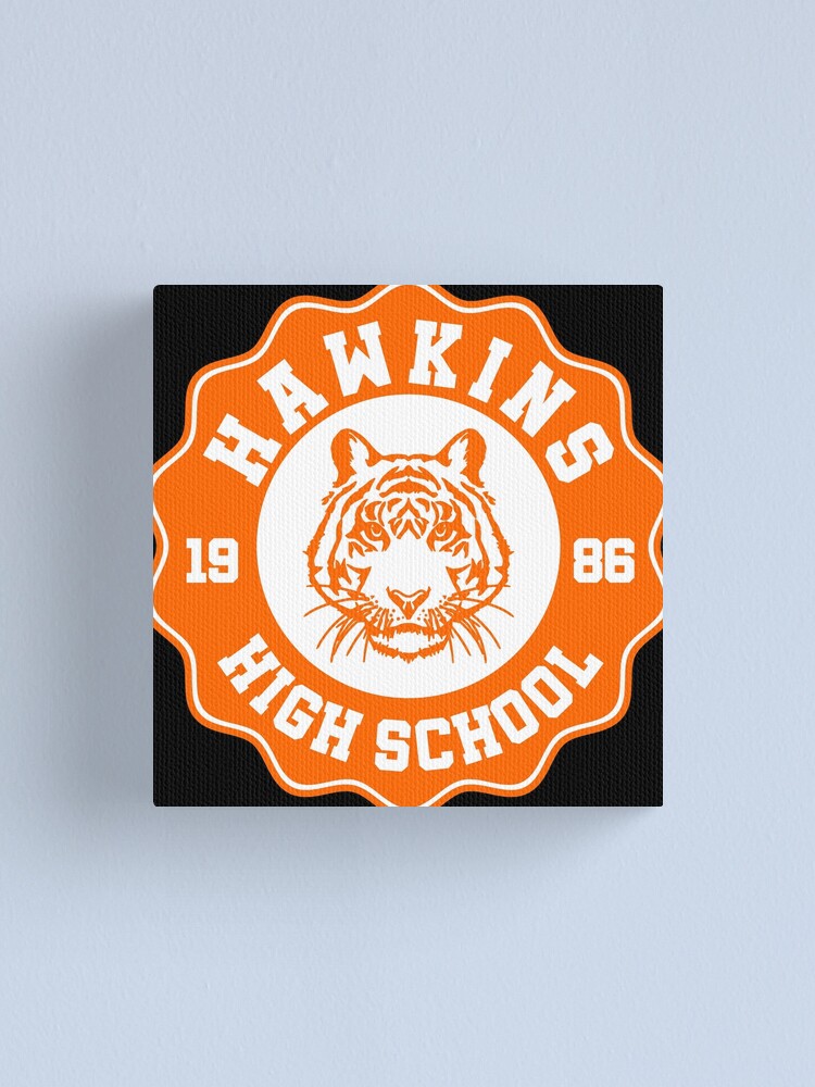 "Stranger Things Hawkins High School Retro Logo" Canvas Print for Sale ...