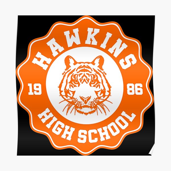 "Stranger Things Hawkins High School Retro Logo" Poster by ThomasKadmon ...