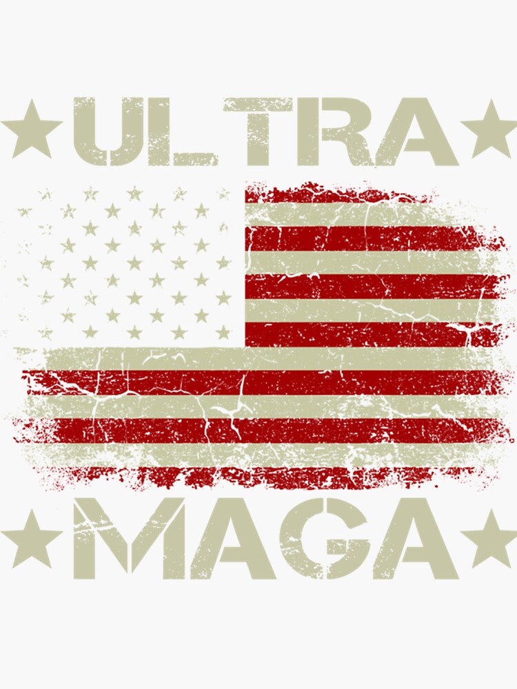 "Ultra Maga US Flag, Proud Ultra Maga " Sticker for Sale by GritandGoals | Redbubble