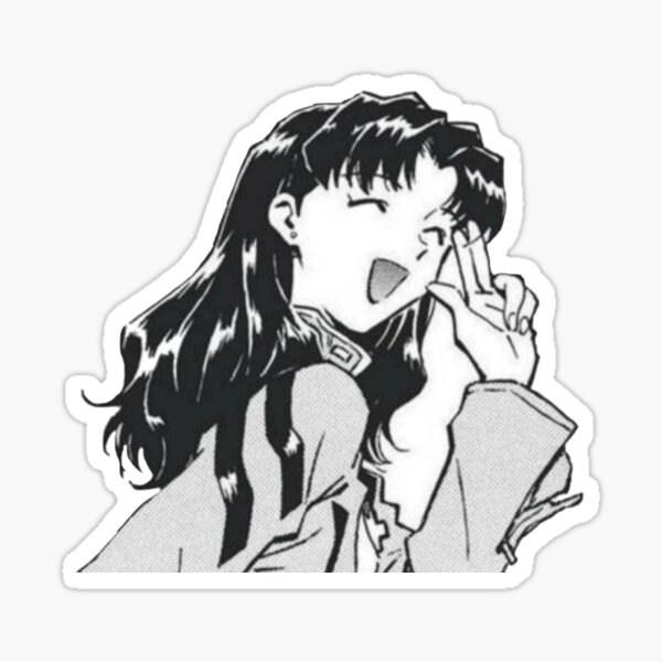 "Misato Katsuragi- Neon Genesis Evangelion" Sticker by AniePieArt ...