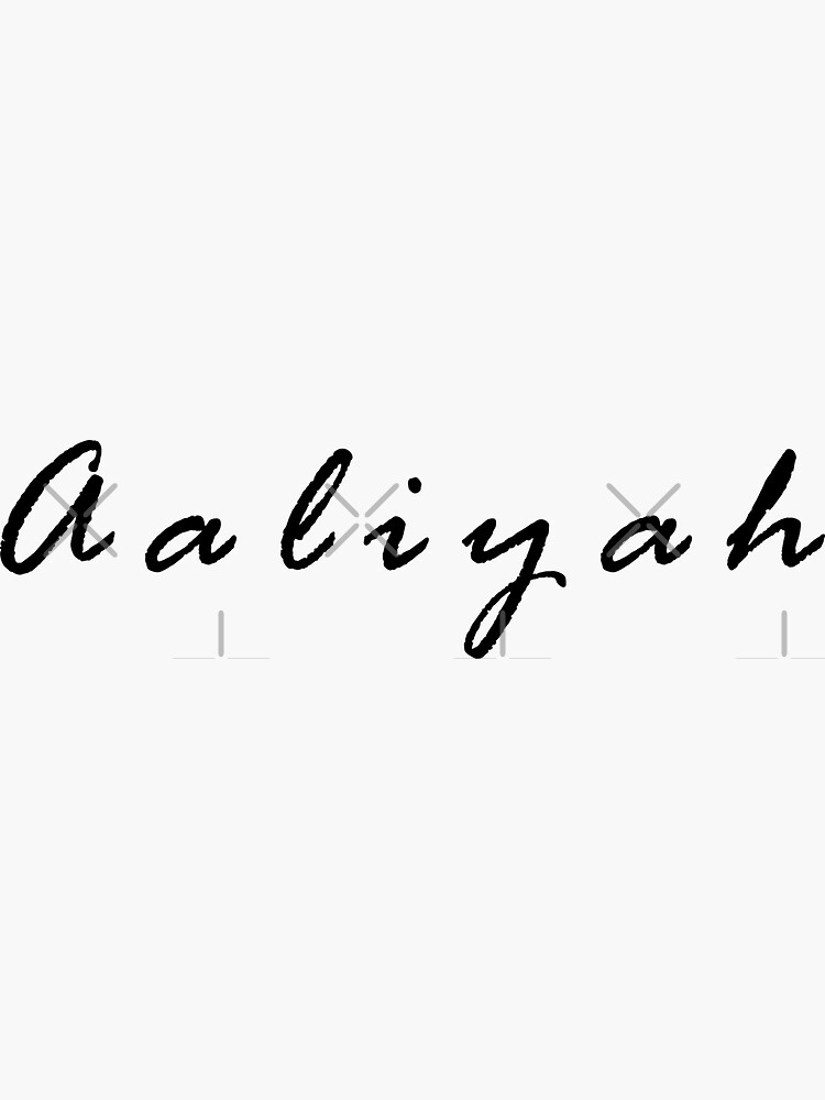 "Aaliyah name design" Sticker for Sale by gmstockstudio | Redbubble