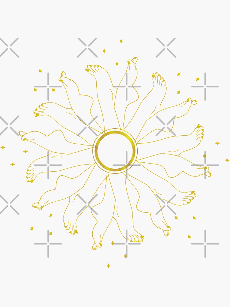 "Feet Cycle" Sticker for Sale by RubtifyWonders | Redbubble