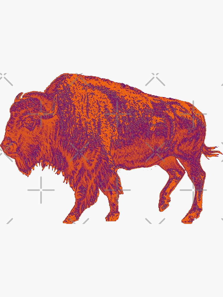 "The American Bison" Sticker for Sale by NINUNO | Redbubble
