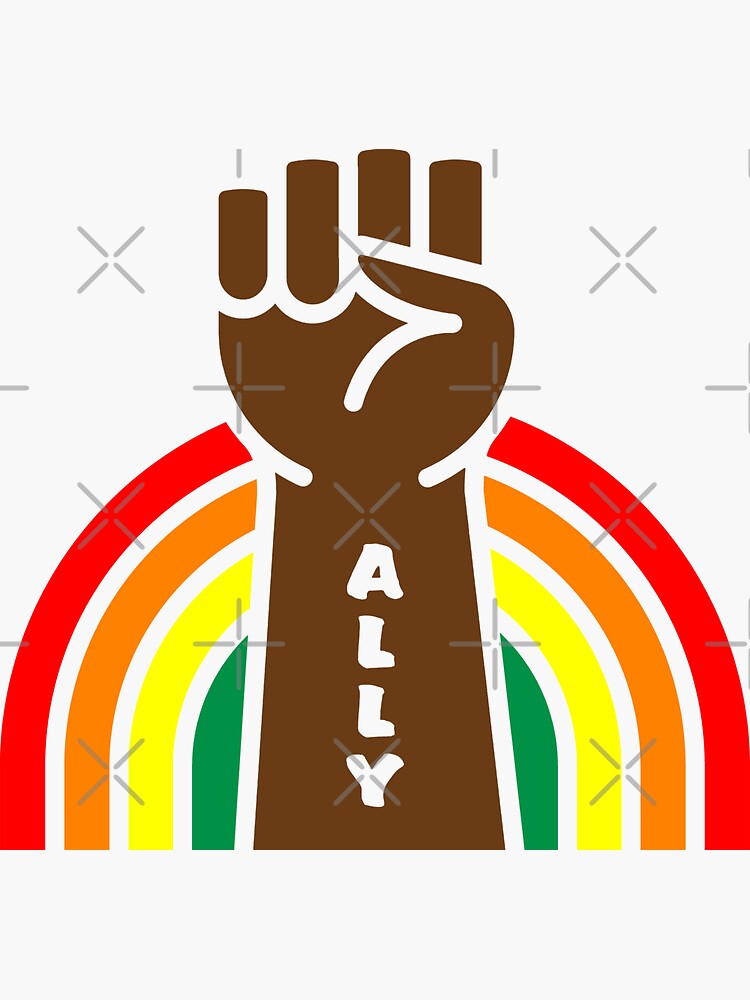 "Pride Allyship" Sticker for Sale by OutcastBrain | Redbubble