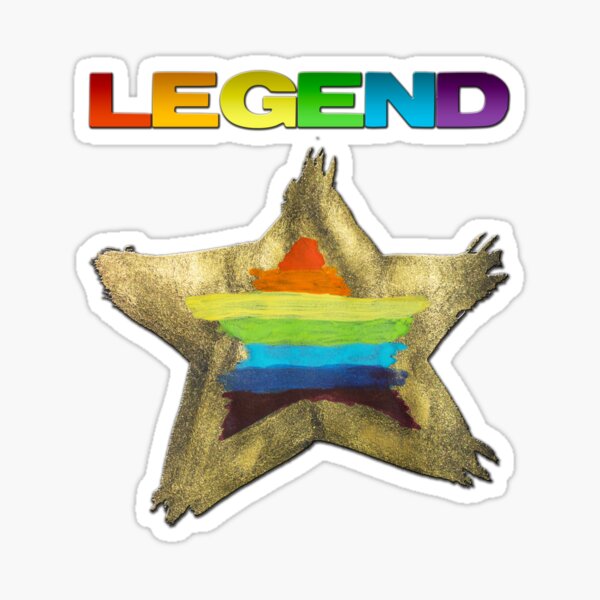 "GOLDEN star LEGEND" Sticker by nastiaart | Redbubble
