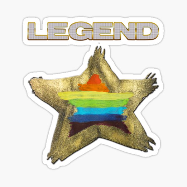 "GOLDEN star LEGEND 2" Sticker for Sale by nastiaart | Redbubble