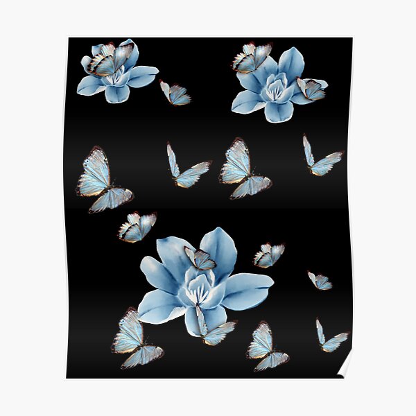 "Blue Butterflies" Poster for Sale by sews4cash | Redbubble
