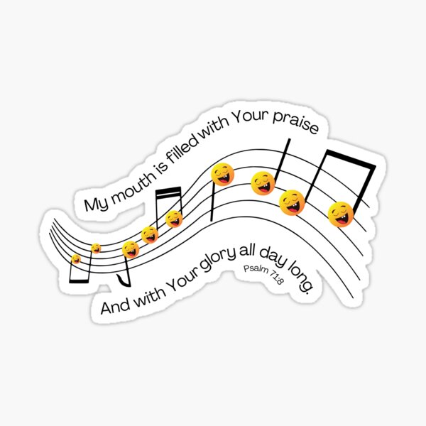 "Christian Singing Emojis Praise Music" Sticker for Sale by BayouBabe ...