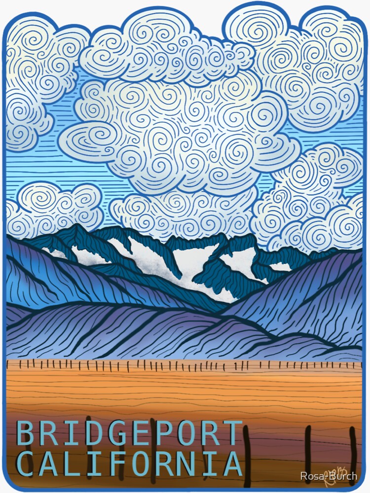 "Sierra Nevada Mountains, Bridgeport California" Sticker for Sale by ...