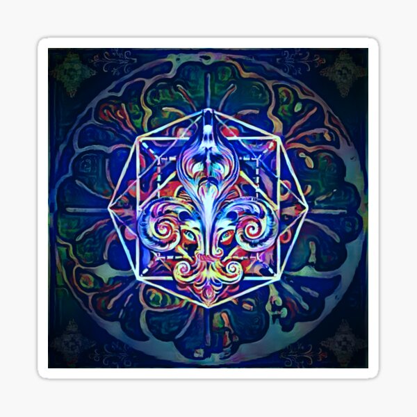 "Gothic Fleur De Lis Hybrid 1" Sticker for Sale by Rumrabbit82 | Redbubble