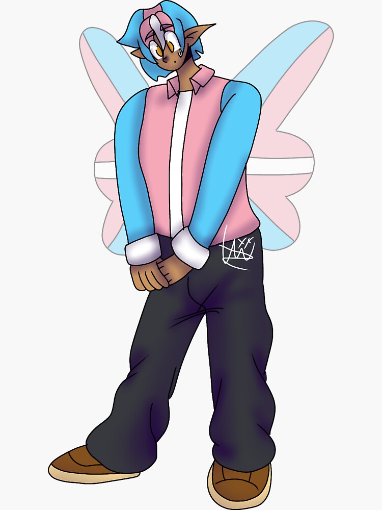 "full body trans fairy " Sticker for Sale by Karma-woods-art | Redbubble