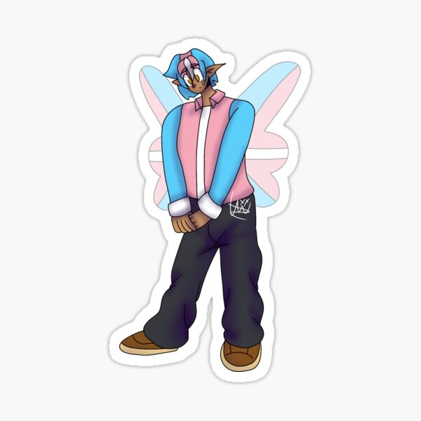 "full body trans fairy " Sticker for Sale by Karma-woods-art | Redbubble