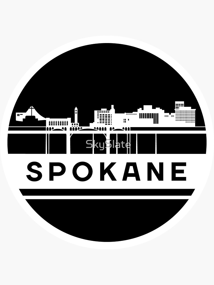 "Spokane Sticker" Sticker for Sale by SkySlate | Redbubble