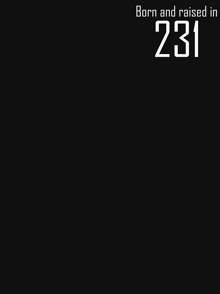 "231 - Area Code Wearables (white)" T-shirt by sarahiscool6 | Redbubble