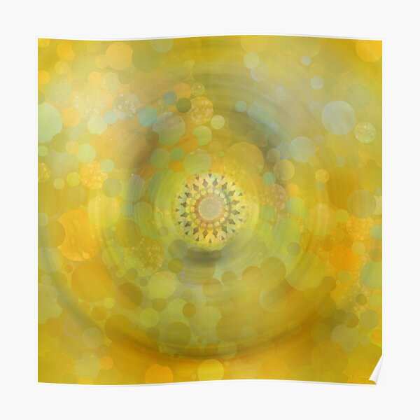 "Mystic Yellow Light Modern Yellow And Gray Abstract Art" Poster for ...