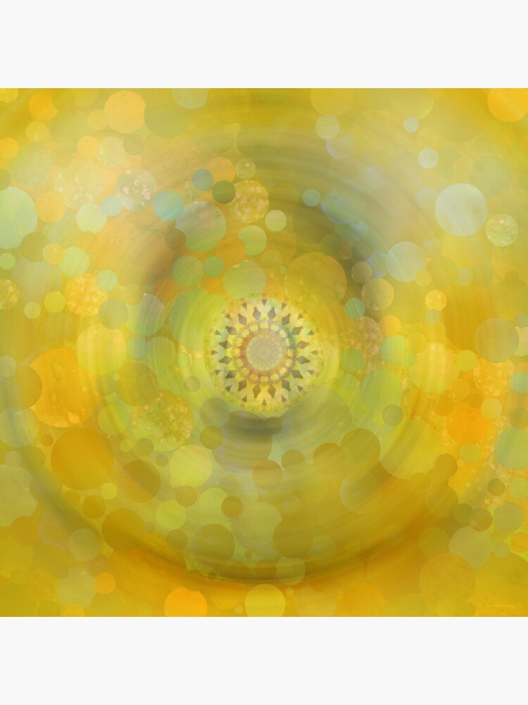 "Mystic Yellow Light Modern Yellow And Gray Abstract Art" Sticker for ...