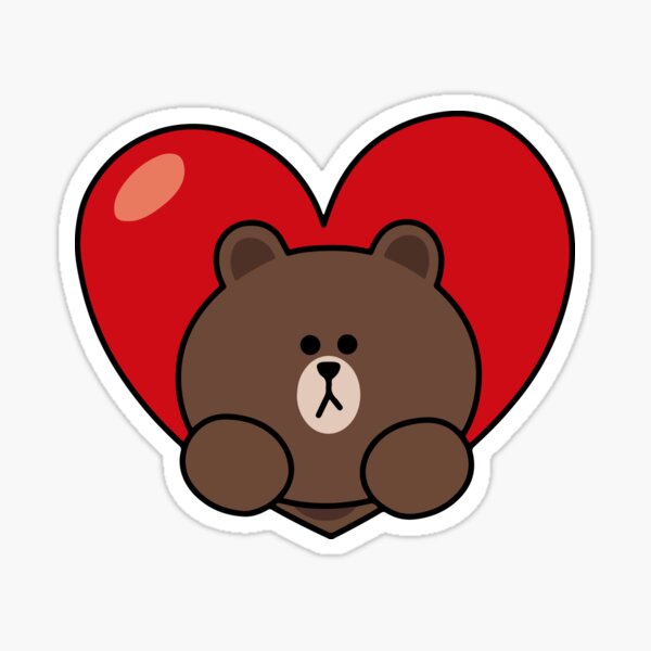 "Brown and Cony | Bear and Rabbit | Love" Sticker for Sale by Mochi ...