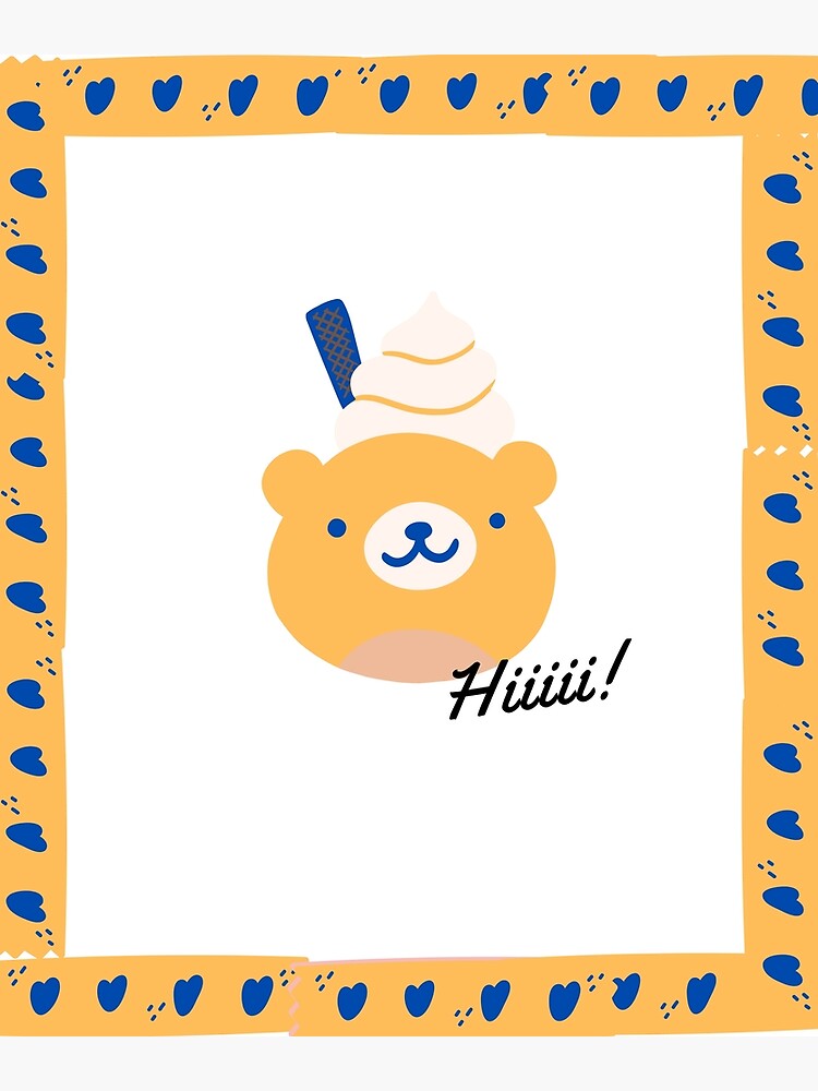 "Cute teddy bear saying Hiiiii for kids " Art Print for Sale by ...