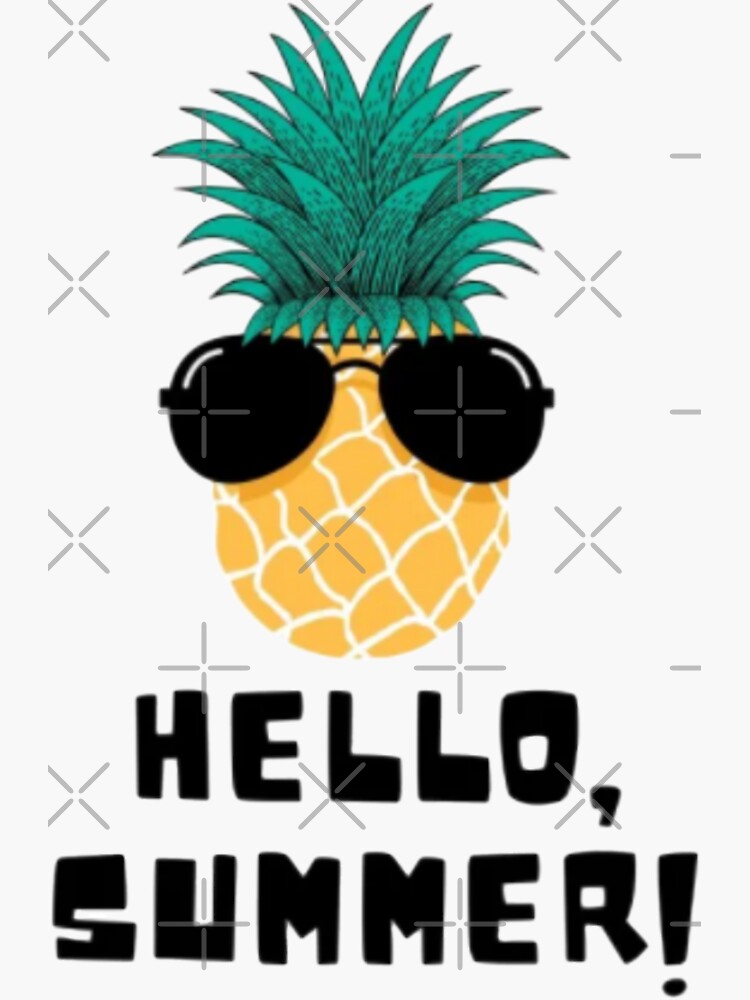 "Hello, summer! Pineapple " Sticker by SA--Store | Redbubble