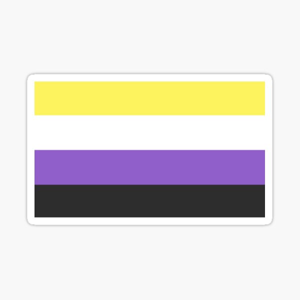 "Non binary flag " Sticker for Sale by Bellzstickz | Redbubble