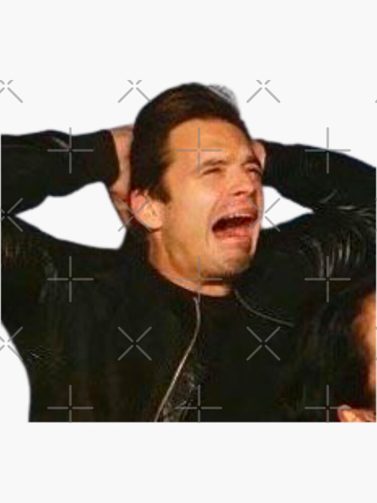 "sebastian stan crisis" Sticker by DinoMars | Redbubble