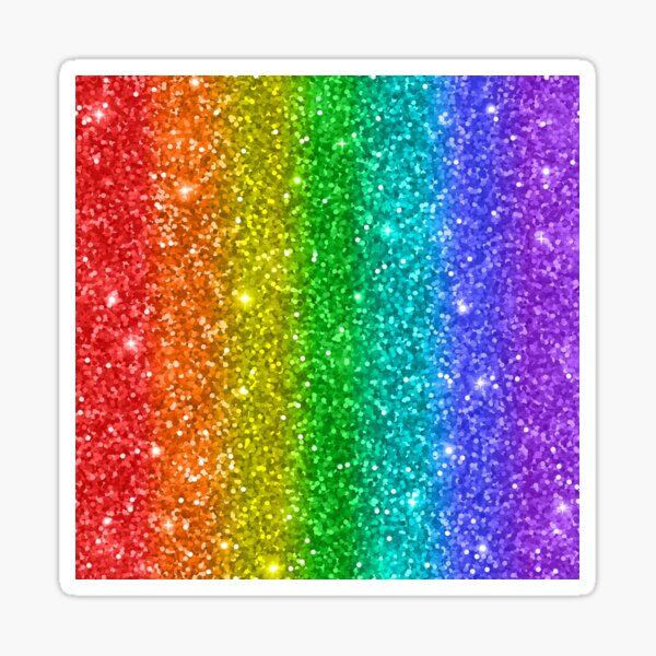 "Rainbow Glitter" Sticker for Sale by MRoseDesigns | Redbubble