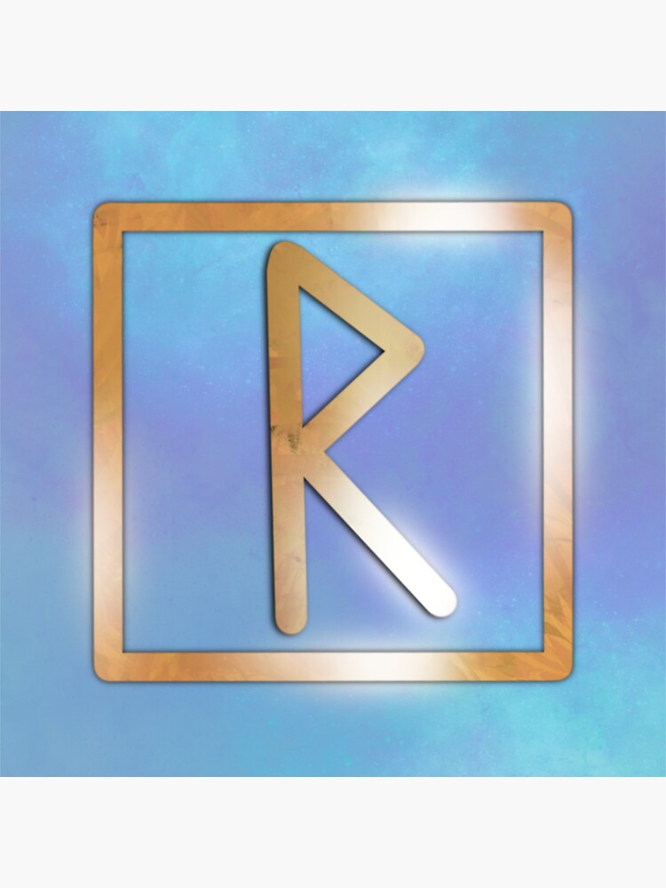 "Raidho Rune" Sticker for Sale by kakiraalexis | Redbubble