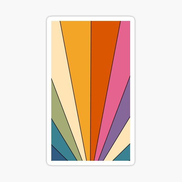 "retro rays" Sticker by allisonmaritz | Redbubble