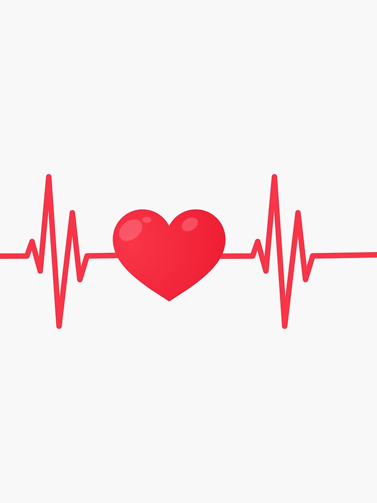 "Heart Rate" Sticker for Sale by RC-Craft | Redbubble