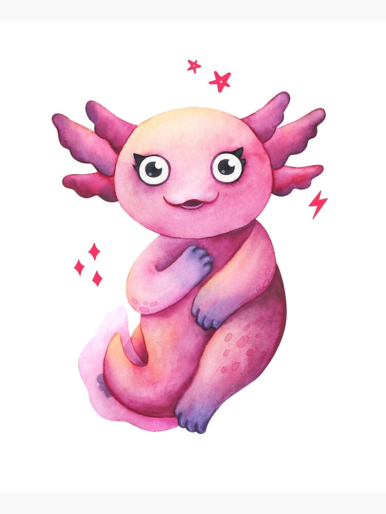"Cute axolotl pet t-shirt" Poster for Sale by Simtom | Redbubble
