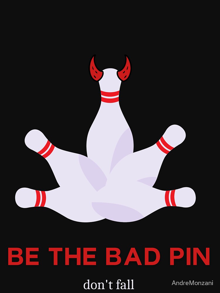 "Be The Bad Pin - Bowling And Bad Girls Aesthetic Design" Sticker for ...