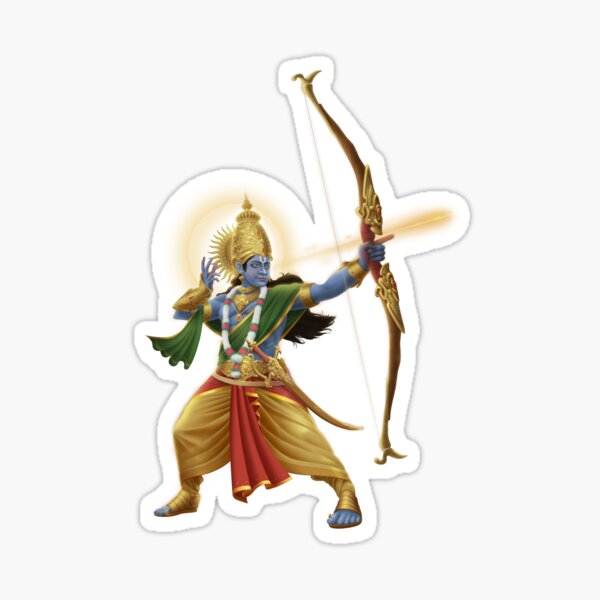 "Sri Rama (clear background)" Sticker for Sale by SolaceOm | Redbubble