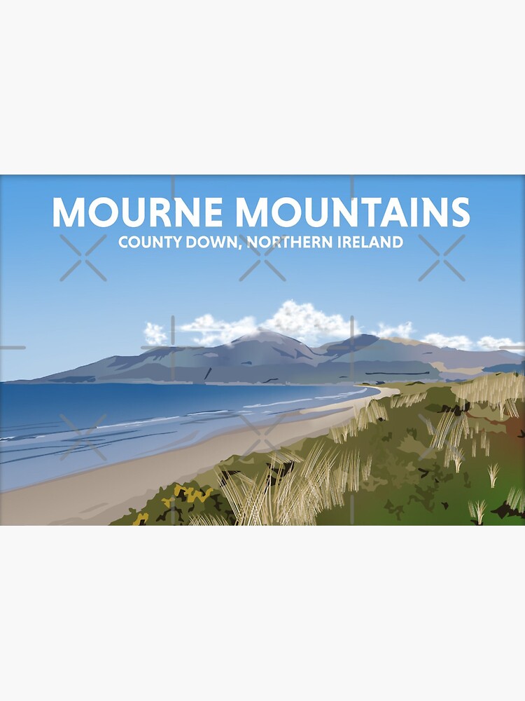"Mourne Mountains" Sticker for Sale by mayeramalia | Redbubble