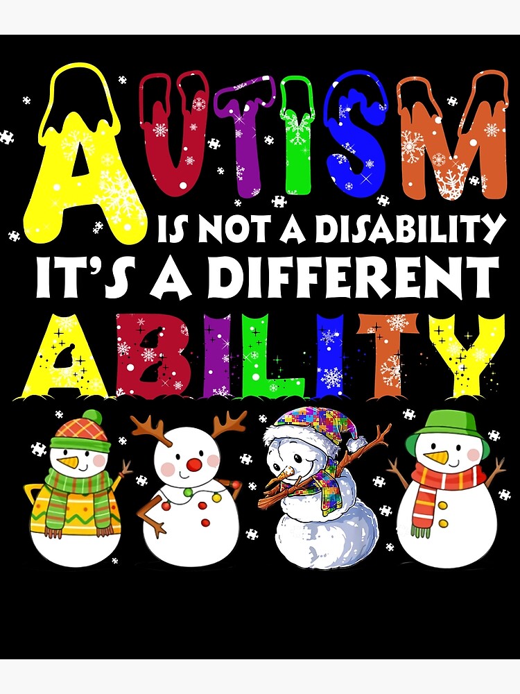 "AUTISM IS NOT A DISABILITY IT'S A DIFFERENT ABILITY" Poster for Sale ...