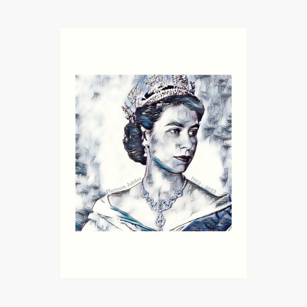 "Queens Art watercolor, The Queens Platinum Jubilee 2022 Original ...