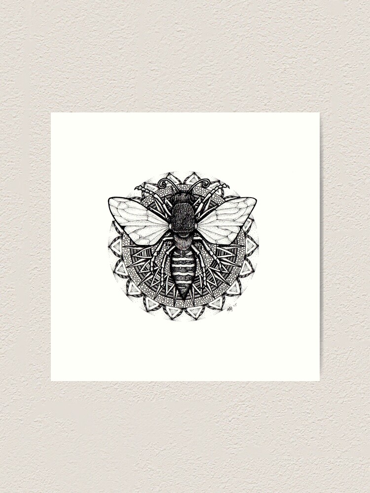 "Mandala Bee" Art Print by litedawn | Redbubble